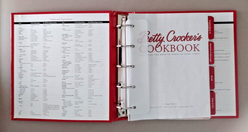 BETTY CROCKER's Big Red Cookbook 5 Ring Binder 2000, 9th Edition | eBay