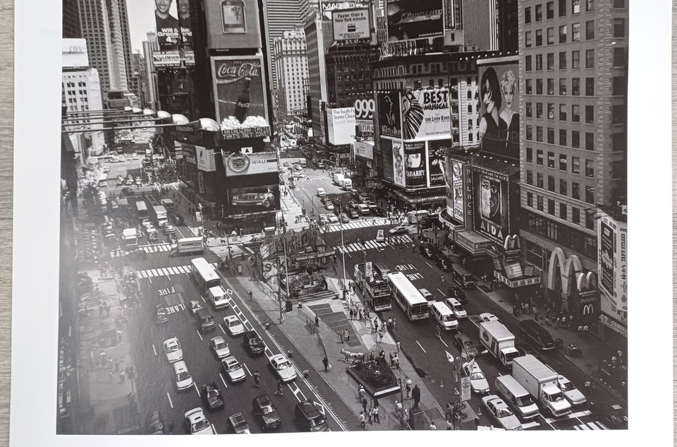 New York Times Square Afternoon 2003 By Henri Silberman Print 16x18 ...