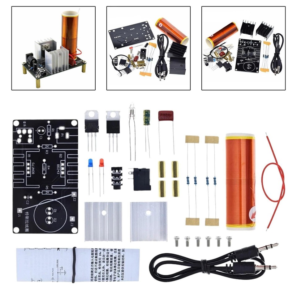 Mini Tesla Coil Kit Easy to Install Teaching Aids Transmission for Home ...