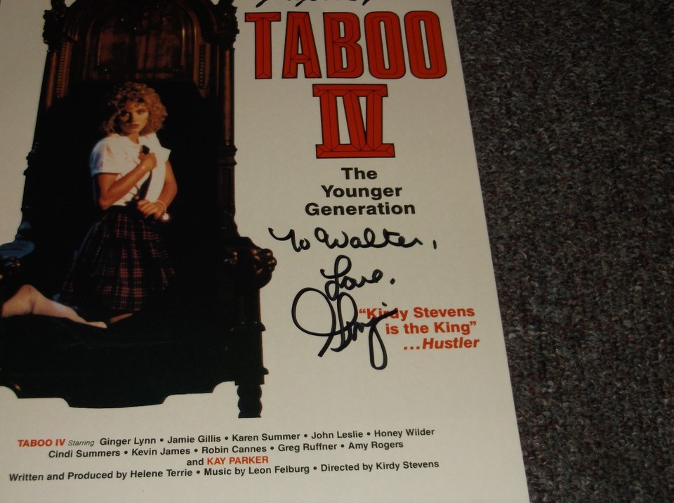 Ginger Lynn signed autograph Taboo IV Movie ad | eBay