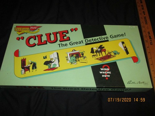 HASBRO , FIRST EDITION CLUE THE GREAT DETECTIVE GAME FROM 2003 - LITTLE ...