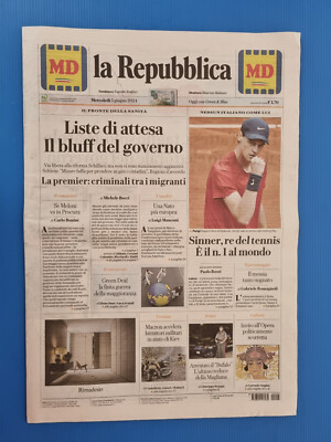 The Republic June 5 2024 Jannik Sinner Number 1 In The World Tennis | eBay