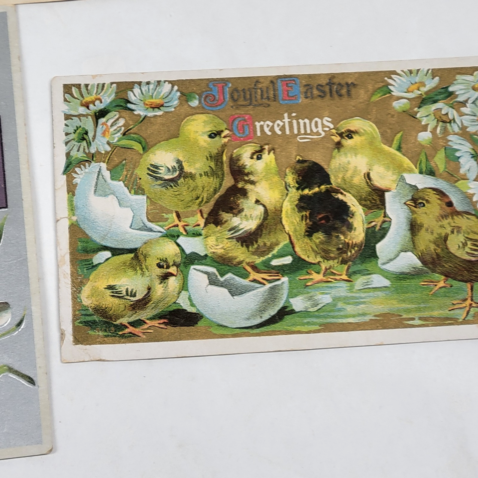 Easter Vintage Postcards Angel Bunny Chicks Flowers Embossed early ...