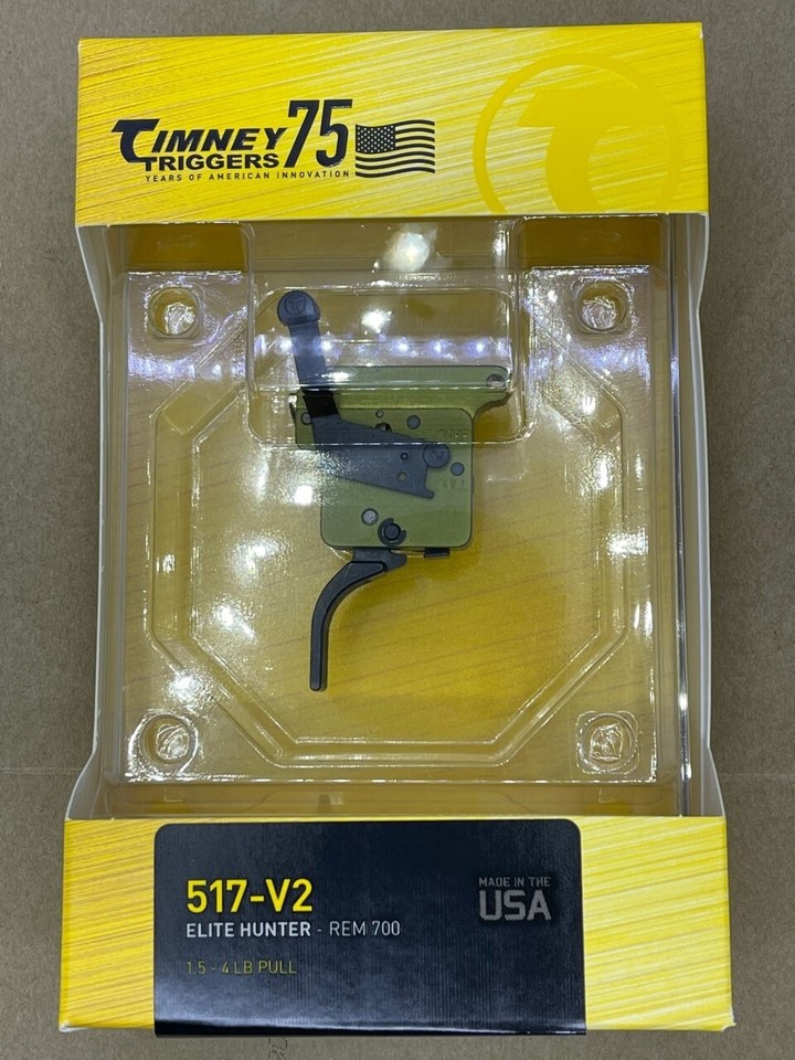 TIMNEY TRIGGER REMINGTON 700 ELITE HUNTER RH BLACK 3LB 517-V2 STRAIGHT ...