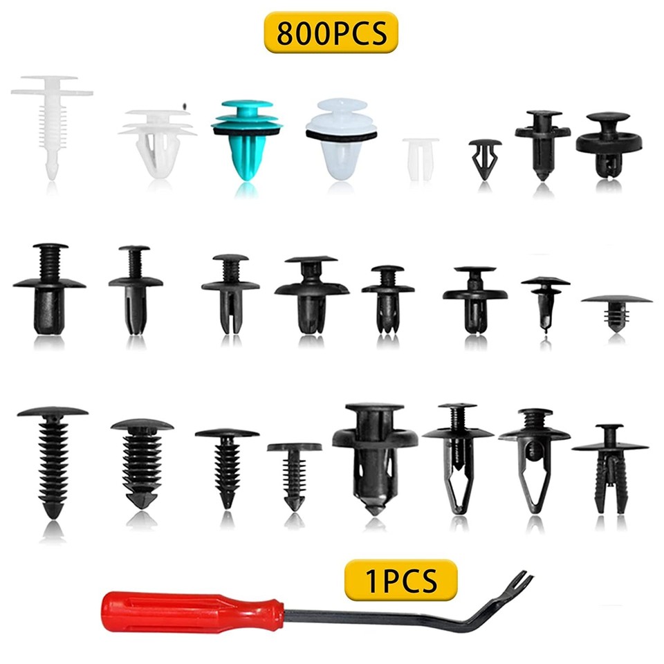 Car Retainer Clips Auto Fasteners Push Trim Clips Pin Rivet Bumper 801P ...