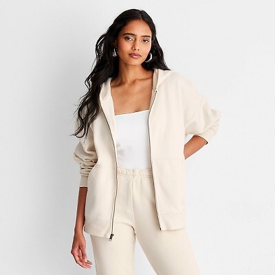 Women's Leisure Studio Zip-Up Hoodie Sweatshirt - Universal Thread ...