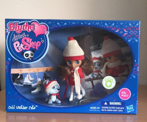Littlest Pet Shop LPS Cold Weather Cute Blythe B1 Husky Dog 1617 Hasbro ...