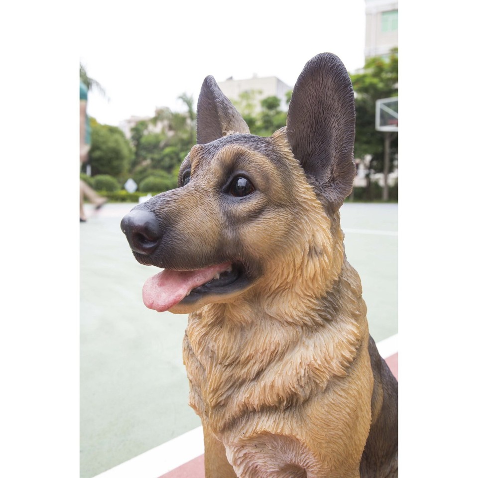 German Shepherd Dog Statue Realistic Memorabilia Garden Decoration Yard ...