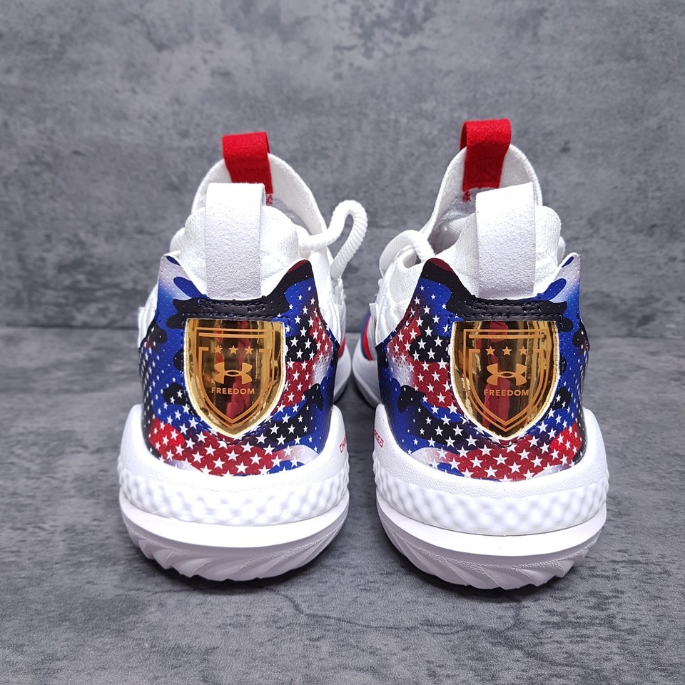 UNDER ARMOUR Bryce Harper 9 Turf USA Freedom Shoes Mens Size 11 White ...