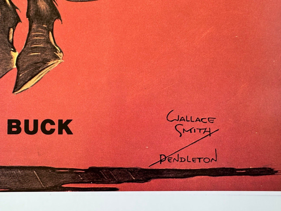 Pendleton Round Up Rodeo Let Er Buck 28x16 Poster, Vintage Style ...