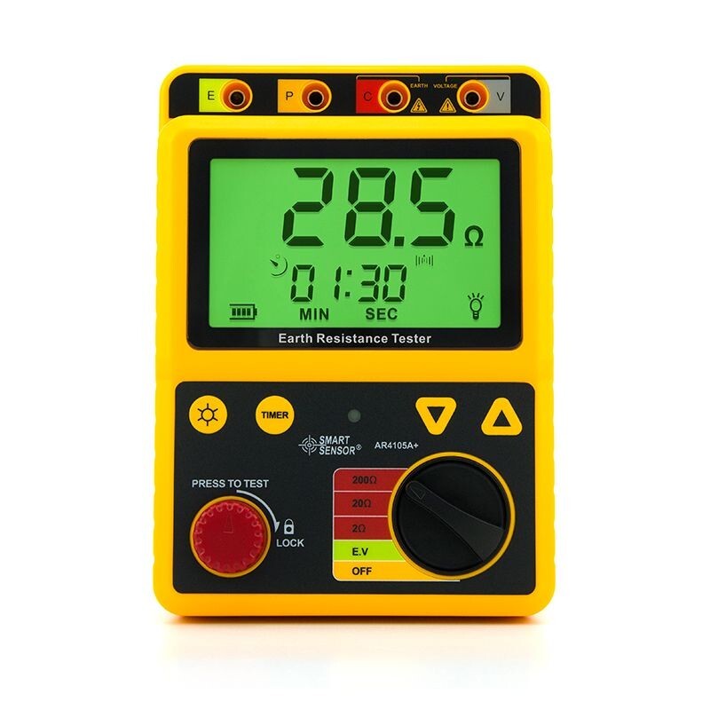 Earth Resistance Meter Gauge Ground Resistance Tester Test Table Range ...