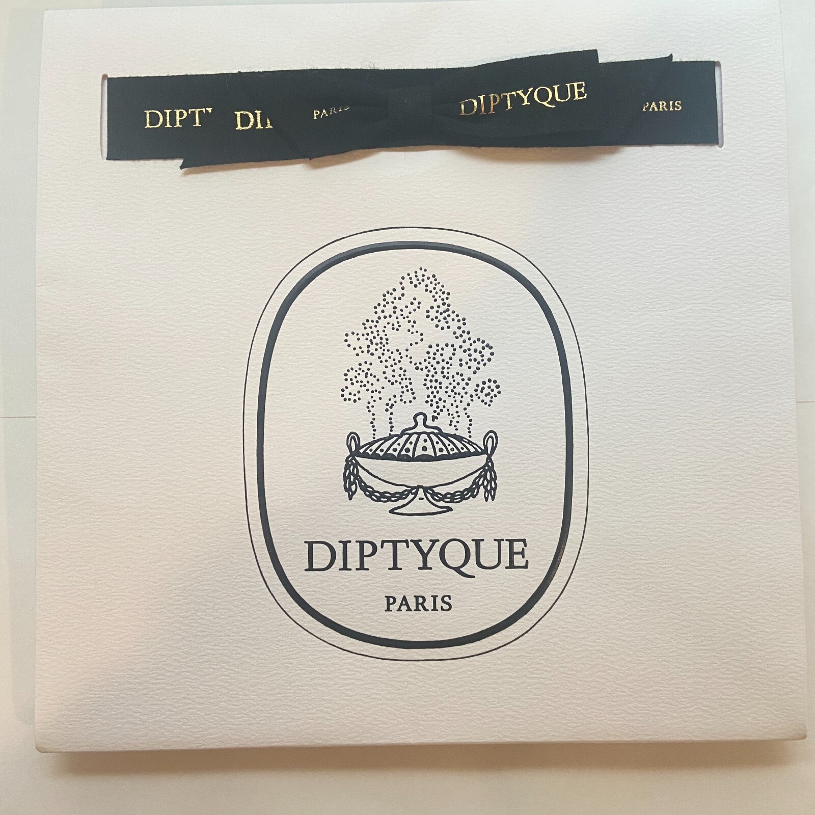 NEW Diptyque Paris White Shopping Gift Bag with Black Ribbon Size Small ...