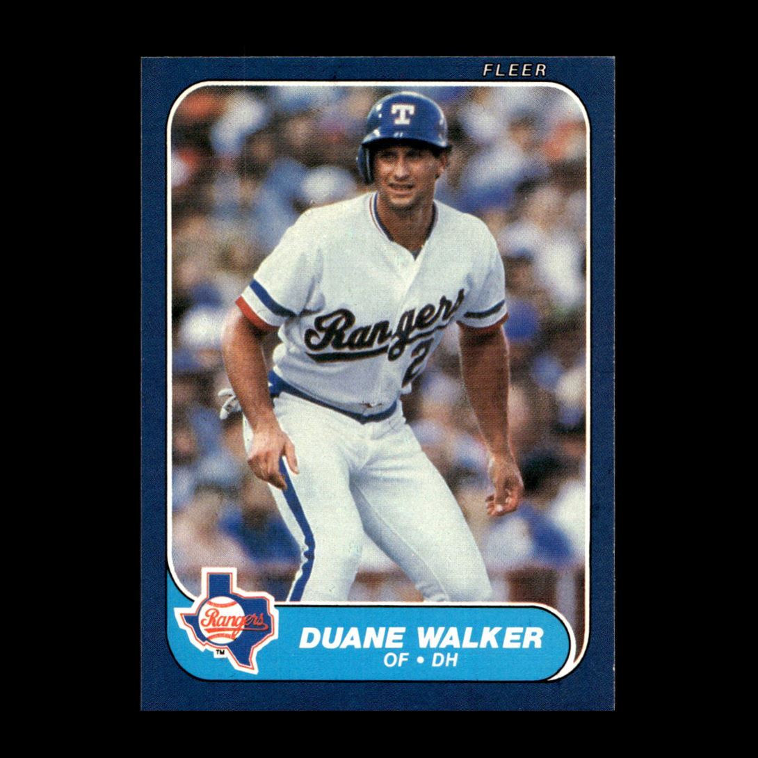 Duane Walker 1986 Fleer Texas Rangers #574 R318I 74 | eBay