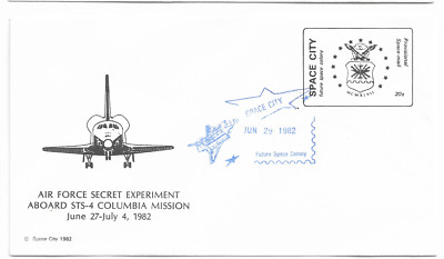 AIR FORCE EXPERIMENT STS COLUMBIA SPACE CITY SPACE COLONY JUN 29 1982 ...