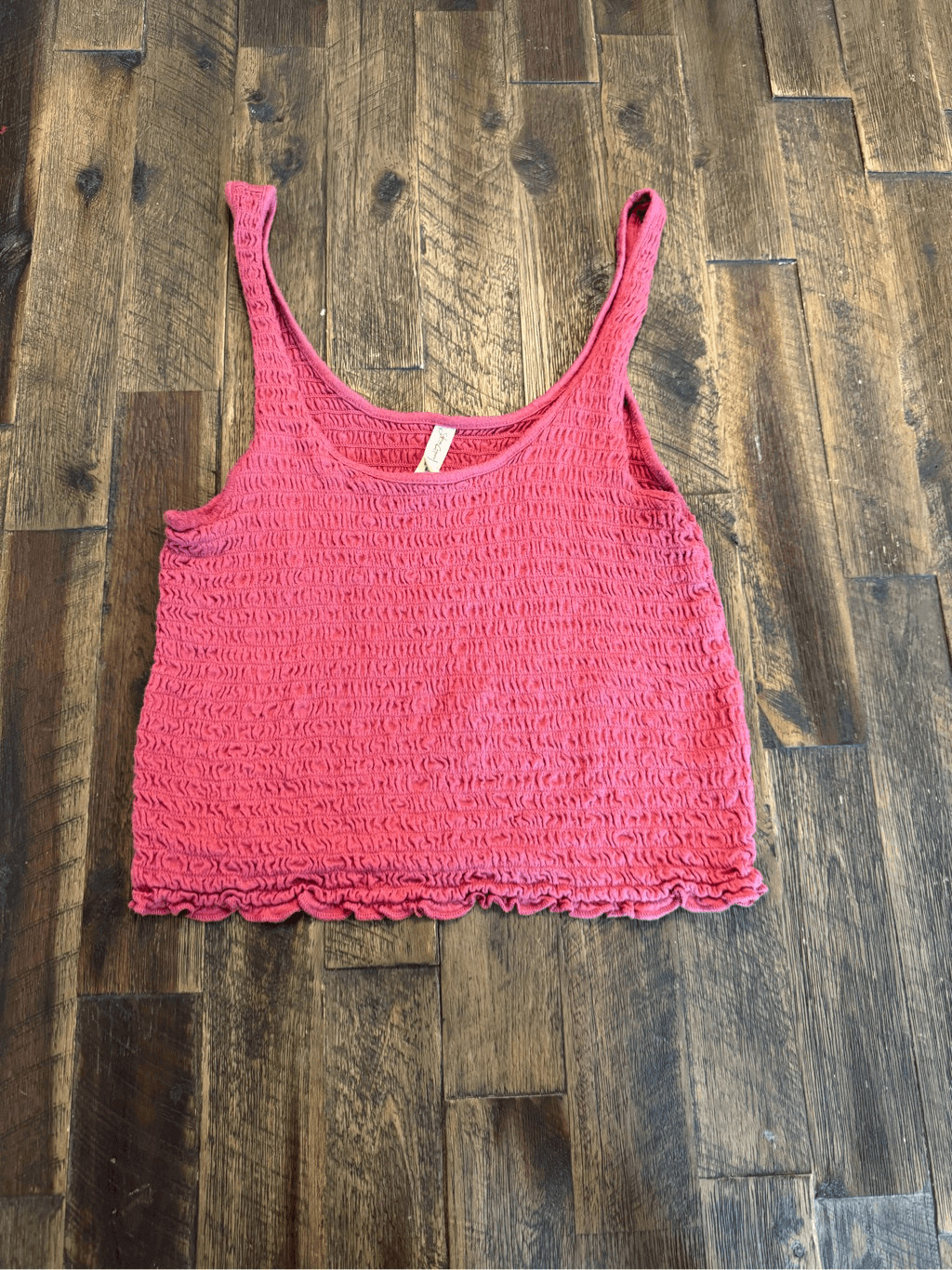 Sabrina carpenter x aerie smocked crop tank top size … - Gem