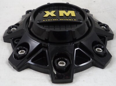 XM Xtreme Mudder Wheel Gloss Black Custom Wheel Center Cap Caps # 0808 ...