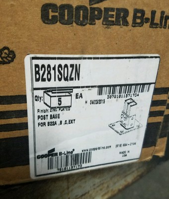 B281SQZN B-Line double post base | eBay