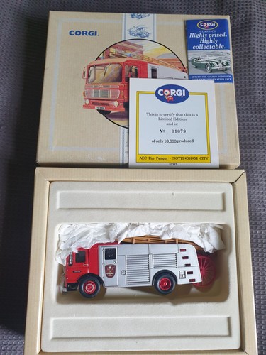 CORGI 1992 Classic Fire Engines AEC Pump Escape The Nottigham 97355 Ltd ...