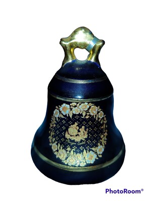 Limoges Castel France 22k Gold Cobalt Blue Bell Couple Courting | eBay