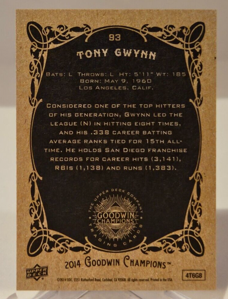 2014 Goodwin Champions TONY GWYNN #93 | eBay