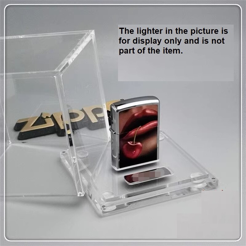 Crystal Acrylic Display Case Storage Box Stand Dock For Zippo Lighters ...
