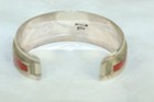 Zuni Sterling Silver Inlay Red Coral Cuff Bracelet - RGB Booqa | eBay