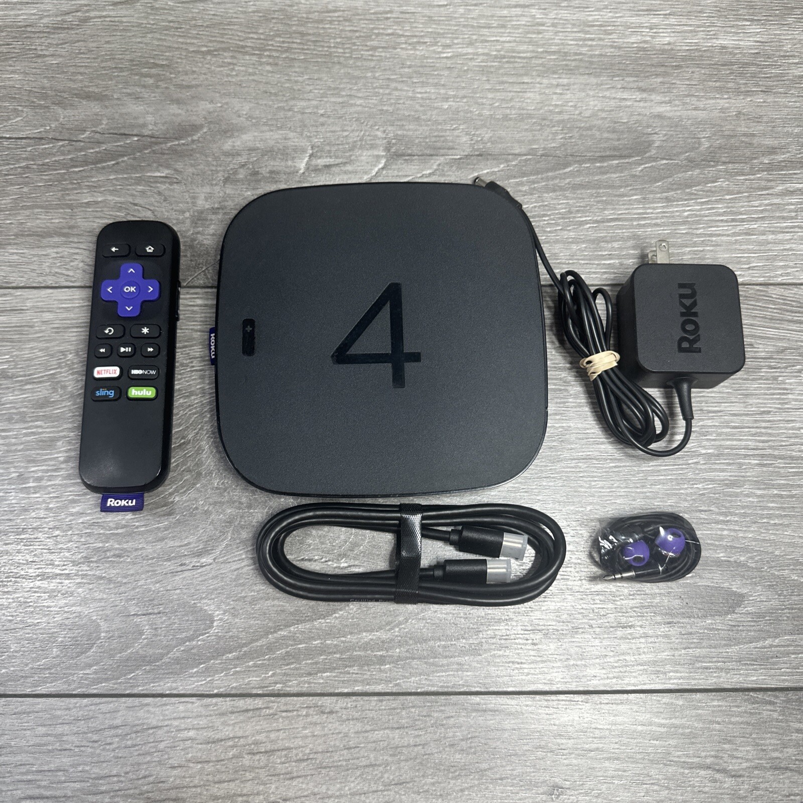 Roku 4 (4th Generation) HD 4K UHD Media Streamer 4400X w/ Remote HDMI ...