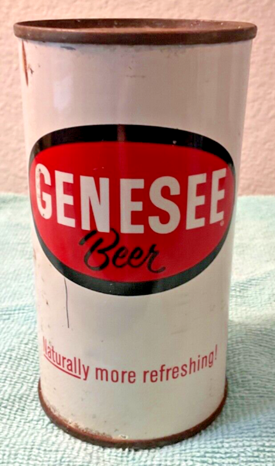 NICE Genesee 12oz 2 Panel Flat Top Beer Can - Vanity lid W/ FL - USBC ...