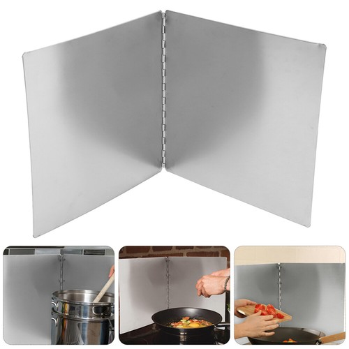 Oil Baffle Stainless Steel Splatter Shield Backsplash Protector | eBay