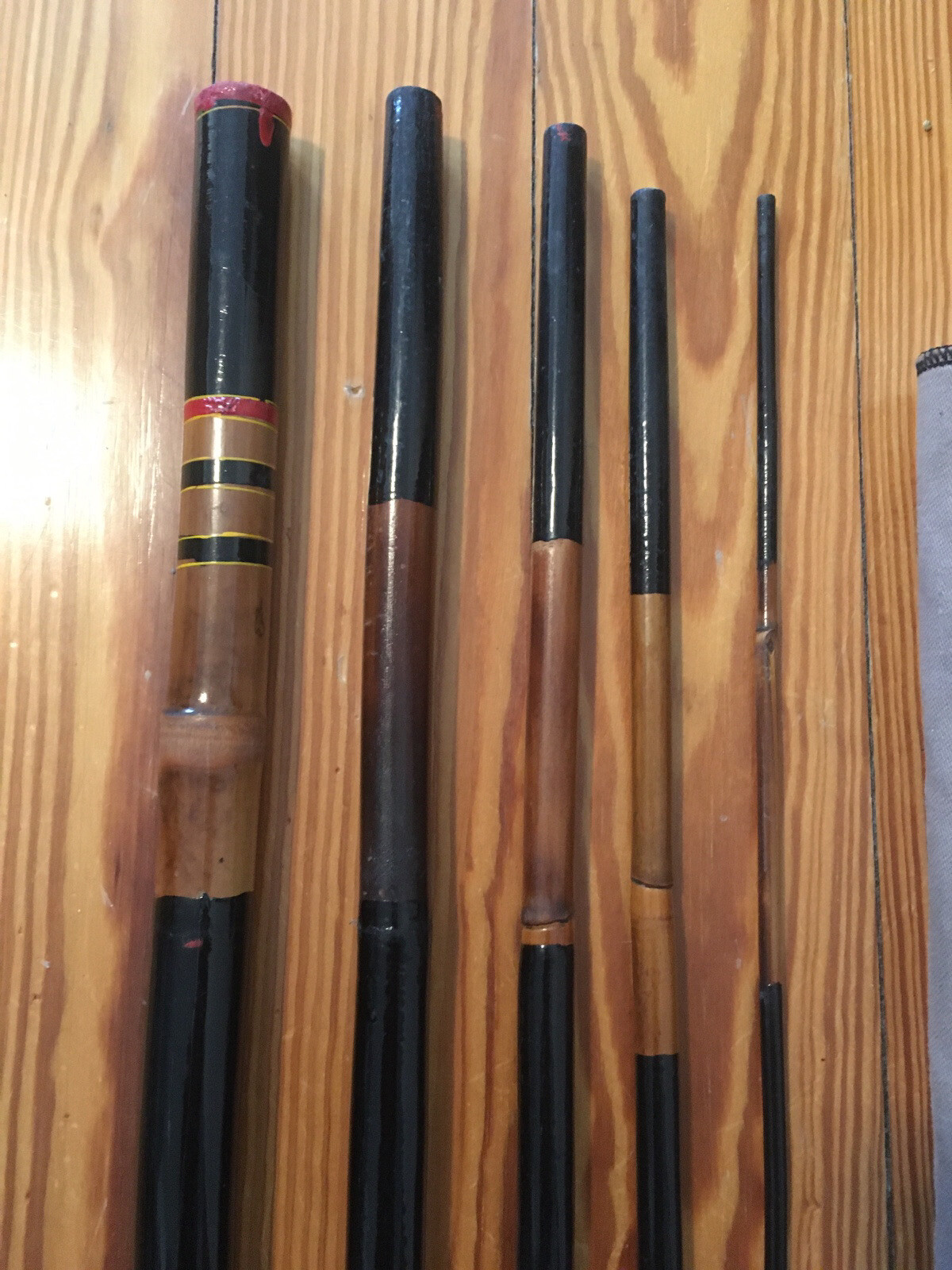 ANTIQUE TENKARA JAPANESE FISHING BAMBOO ROD - Fly Pole Vintage Hand ...