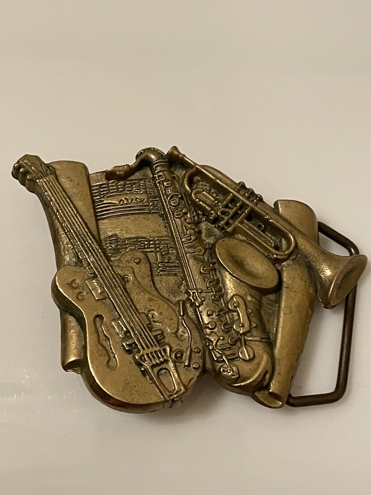 1980 Jazz Band Musical Belt Buckle Baron Buckles Soli… - Gem