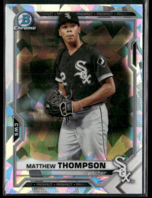 2021 Bowman #BCP-74 Matthew Thompson Chrome Prospects Atomic Refractor ...