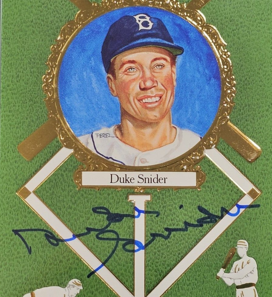 DUKE SNIDER Signed Perez Steele Postcard-HOF-LOS ANGELES DODGERS-PSA 10 ...