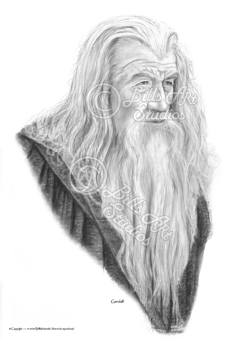 Gandalf Line Drawing