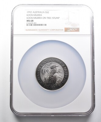 MS68 1992 Australia 2 Dollar Silver Kookaburra 2 Oz Silver NGC *0001 | eBay