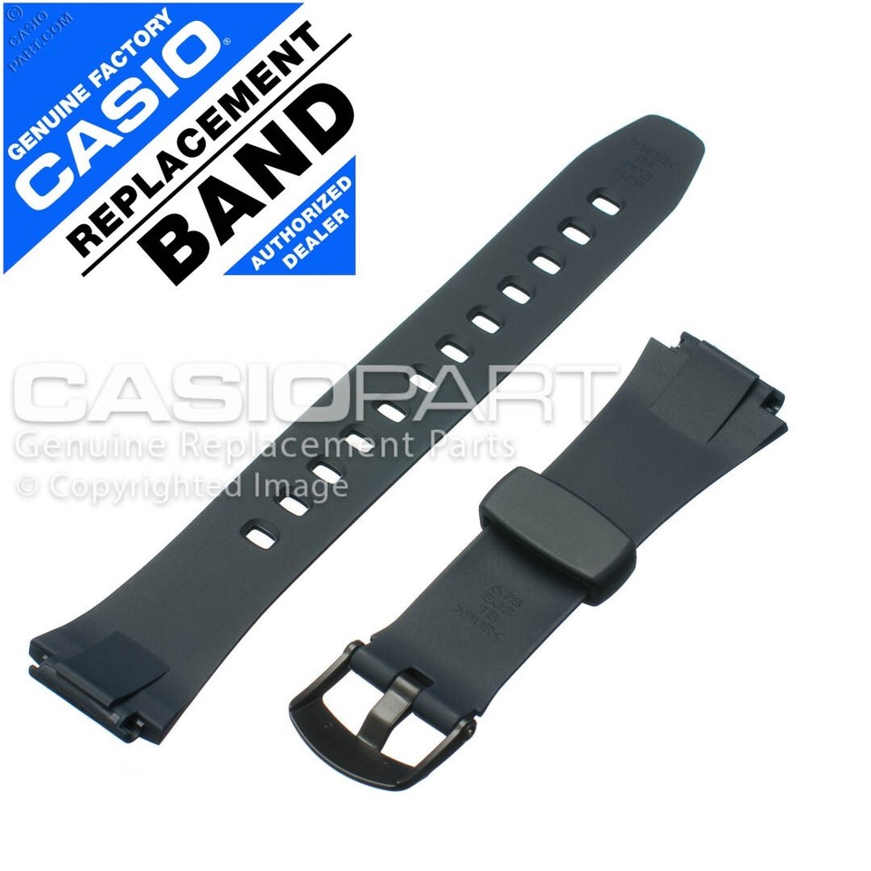 GENUINE CASIO Midnight Blue Rubber Watch Band 10183358 for W-753-2AV ...