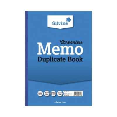 Silvine Carbonless A4 Memo Duplicate Book Ruled Feint Sheet - 714 Pack ...