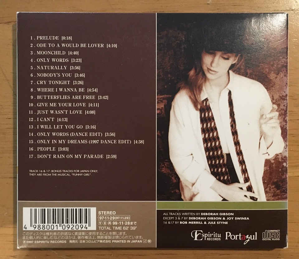 Debbie Gibson Moonchild Japan CD 2 Bonus 17 Tracks 1997 Pop No Obi COCY ...