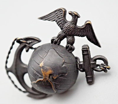 WWII 1943 USMC Marine Officer EGA Hat Badge by Imperial H&H | eBay