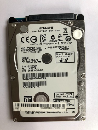 Hitachi DA5074 500GB Hard Disk - 0J28305 SATA 2.5" HDD | eBay UK