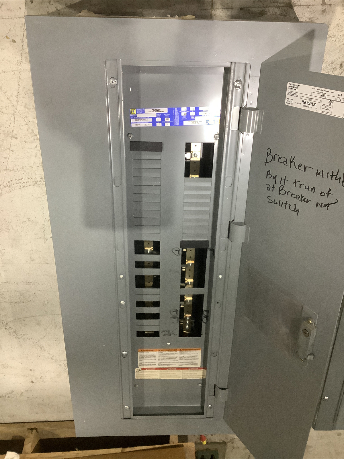 Square D Panelboard NQOD MLO 225 Amp 240 Volt 3P/4W Nema 1 | eBay