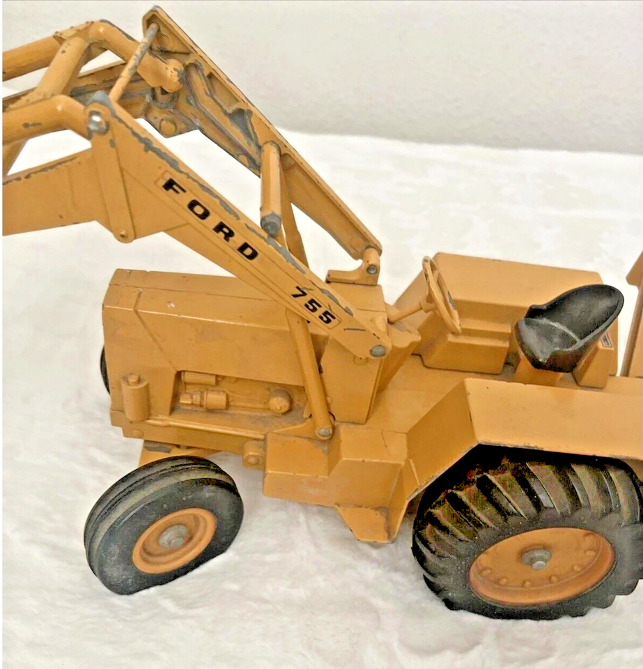 ERTL Ford 755 Backhoe Loader Tractor 1/12 Diecast Vintage Construction ...