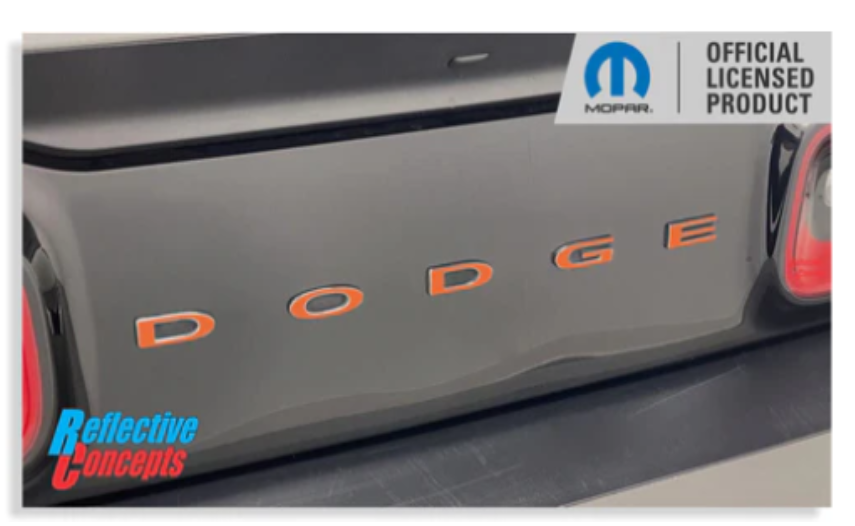 Flat Black "DODGE" Lettering Emblem Overlay Decal For 2015-2023 Dodge ...