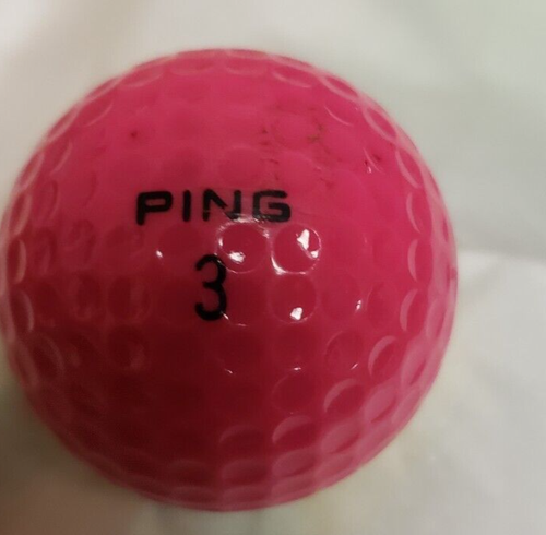 Vintage PING EYE Golf Ball Two Tone PINK & WHITE EXCELLENT PERFECT COND ...