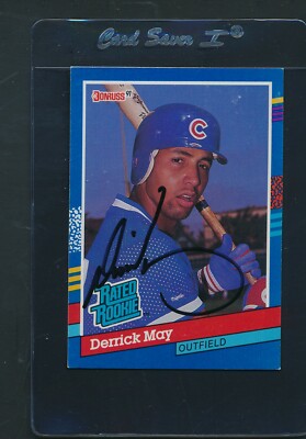1991 Donruss #36 Derrick May Cubs Signed Auto *B5878 | eBay