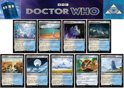 9x (1/ea) - AZORIUS Land & Artifact Commander Lot - Doctor Who - NM MTG ...