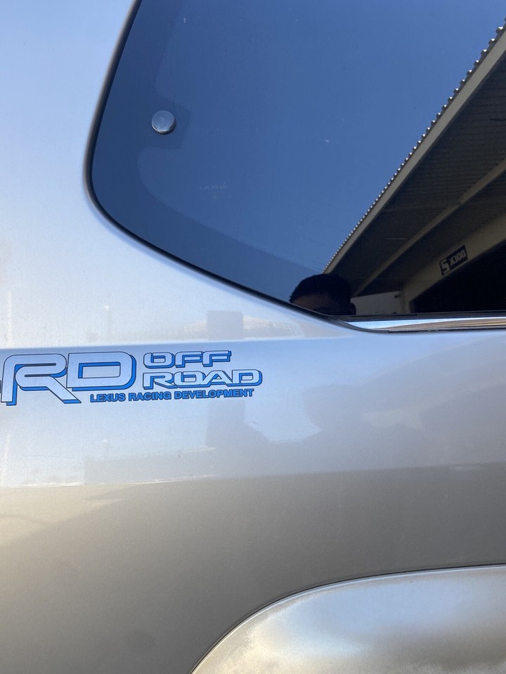LEXUS LRD Off Road Decal 2xBlue GX470 GX460 LX450 LX470 LX570 RX300 ...