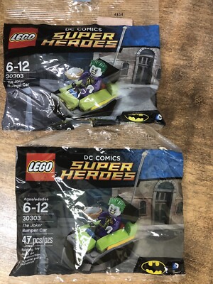 2 X Lego DC Comics Super Heroes The Joker Bumper Car 30303 Polybag NEW ...