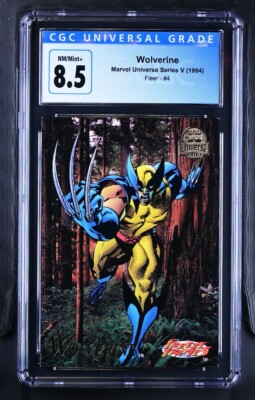 1994 Fleer Marvel Universe Series V #4 Wolverine Trading Card CGC 8.5 ...