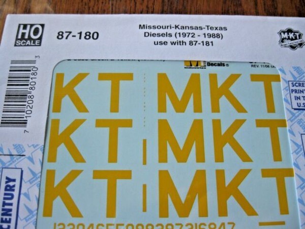 Microscale Decals HO Scale 87-180 Modern MKT Diesels for sale online | eBay